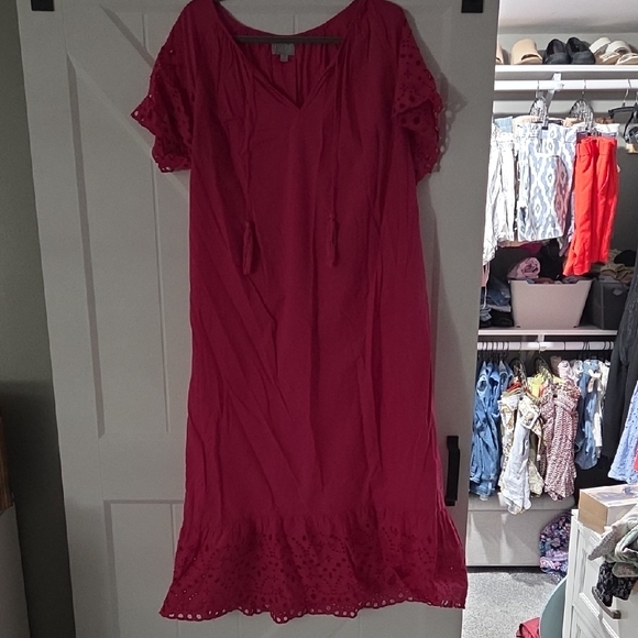 Pure Collection | Dresses | Pure Collection Fuchsia Midi Dress | Poshmark